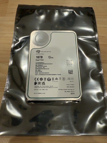 ST16000NM000J Seagate Exos X18 16TB 7200 RPM SATA 6Gb/s 256MB 3.5 ...