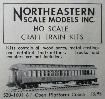 HO scale: Open Platform Coach, a wood kit with cast parts by ...