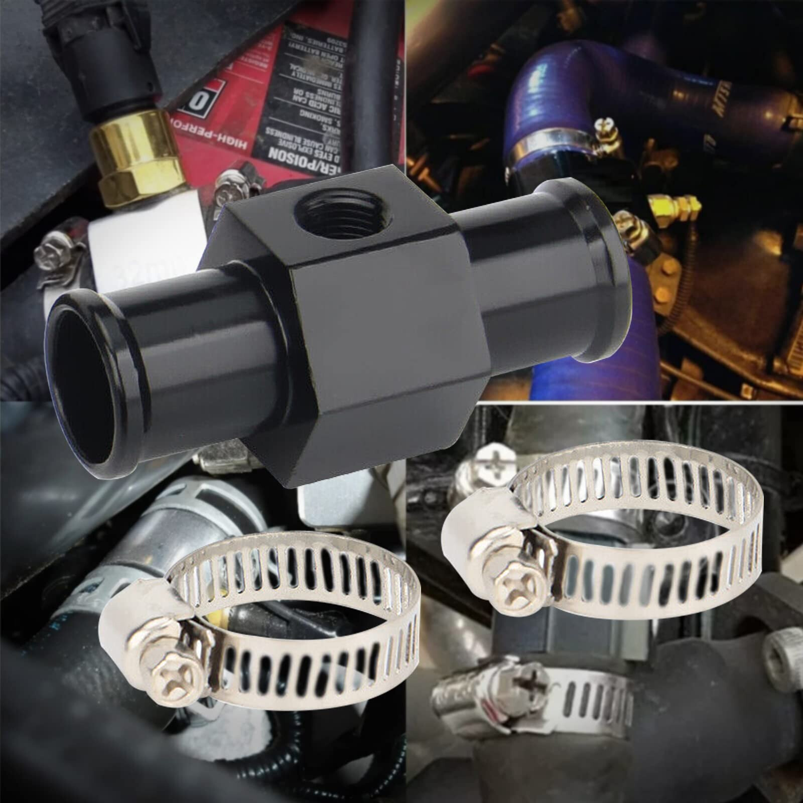 22mm Water Temp Temperature Joint Pipe Sensor Gauge Radiator Hose ...