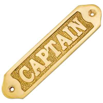 Solid Brass Captain Boat / Wall Plaque Sign Nautical NEW | eBay