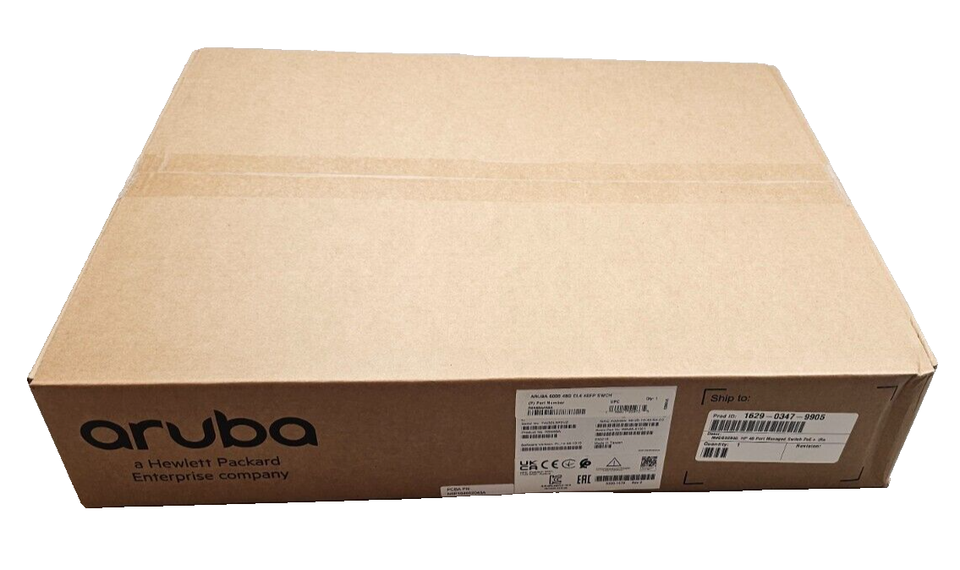 Sealed HPE Aruba 6000 48G Class4 PoE 4SFP 370W Managed Switch 48 Ports ...