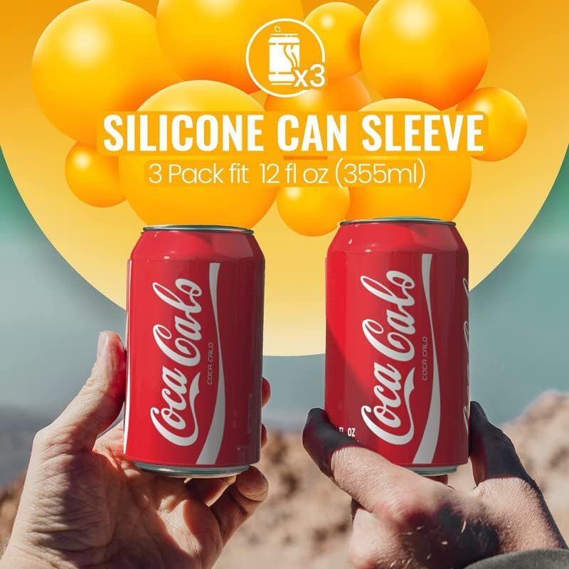 Silicone Beer Can Covers Hide A Beer (3 PACK) Coca Cola Sleeve Koozie ...