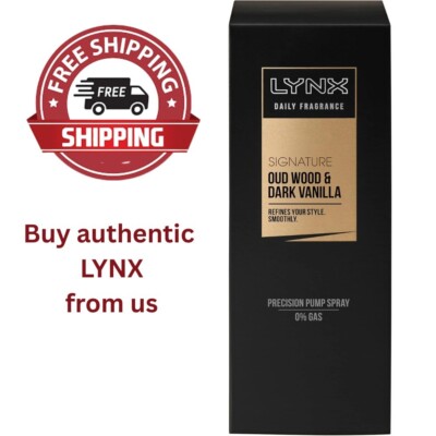 Lynx Signature Oud Wood & Dark Vanilla Daily Fragrance Spray 100 ml ...