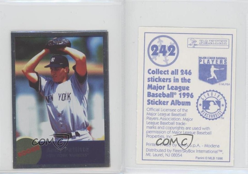 1996 Panini Fleer Album Stickers Andy Pettitte #242 0q3 | eBay UK