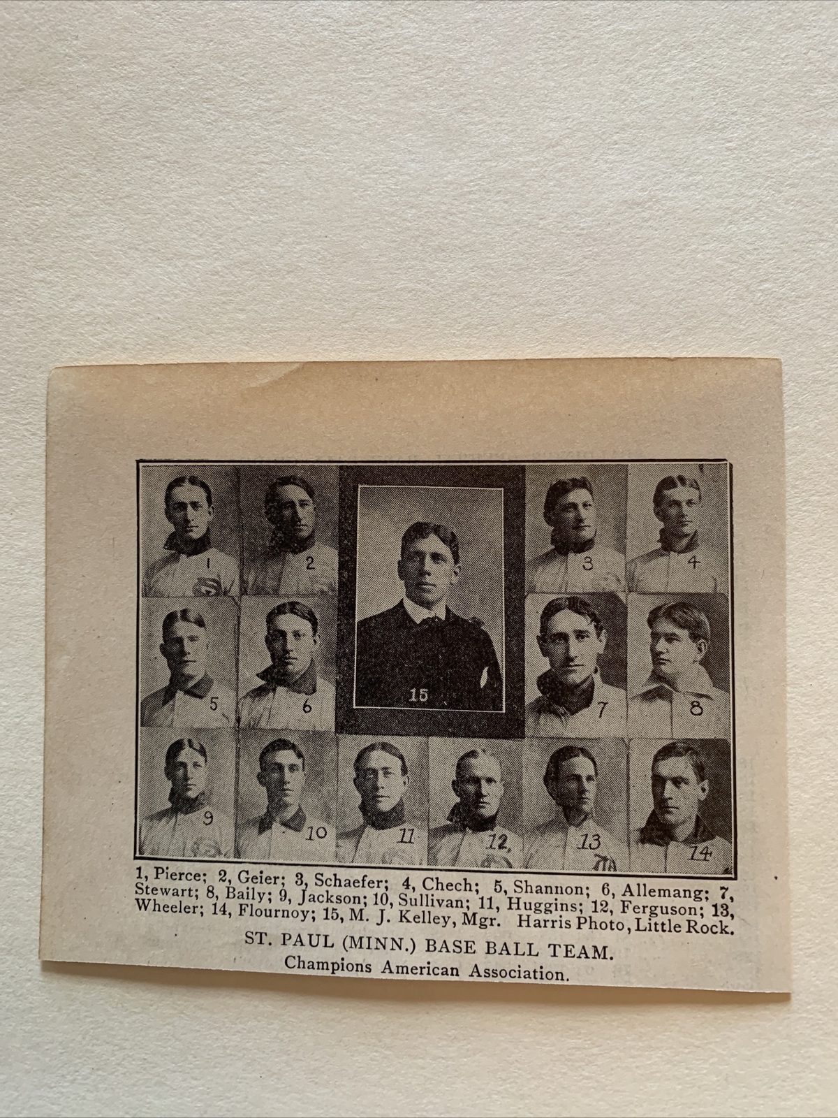 St. Paul Saints MN Miller Huggins Germany Schaefer 1903 Baseball Team ...