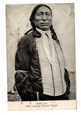 Postcard Chief Iron Tail, Indian Chief, model for US Indian Head Nickle ...