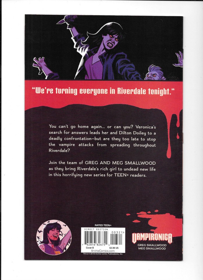 Vampironica #3B 2018 NM- Variant Archie Horror Comics | eBay