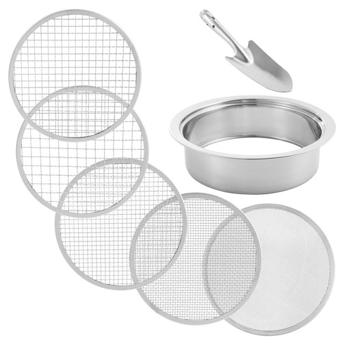 Round Garden Sieve Riddle Sifter For Compost Gravel Soil Stone Sieve 1 ...