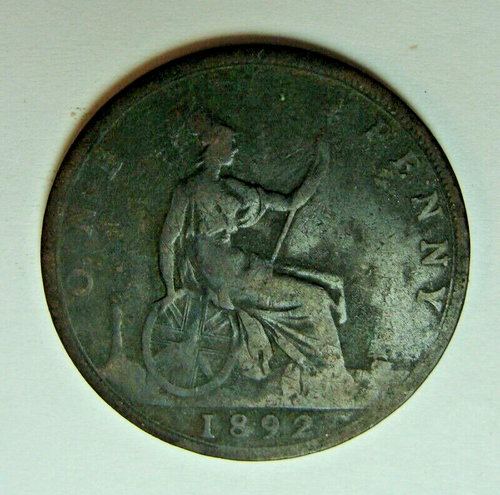 1892 BARGAIN UK GREAT BRITAIN ONE PENNY COIN KM#755 | eBay