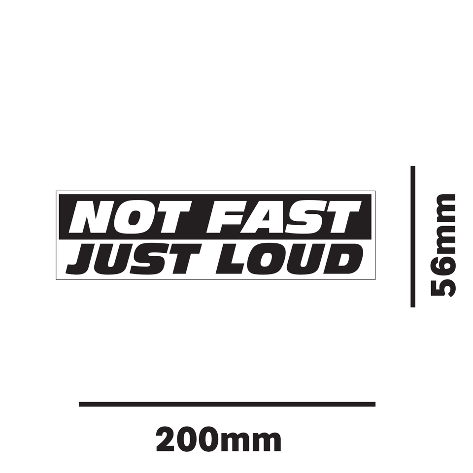 Not Fast Just Loud Sticker Funny window bumper funny car decal baby on ...