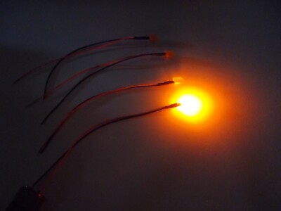 4x10MM ORANGE/AMBER LED BEACON LIGHTS 7/12V DC LGB G SCALE TRAINS AND ...