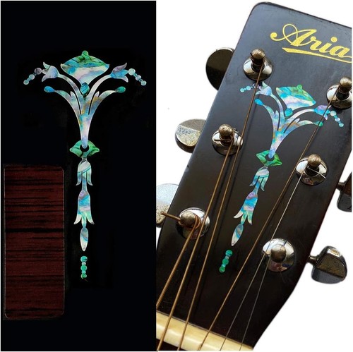 Inlay Sticker Decal for Guitar Headstock - Old Torch - Abalone Mix | eBay