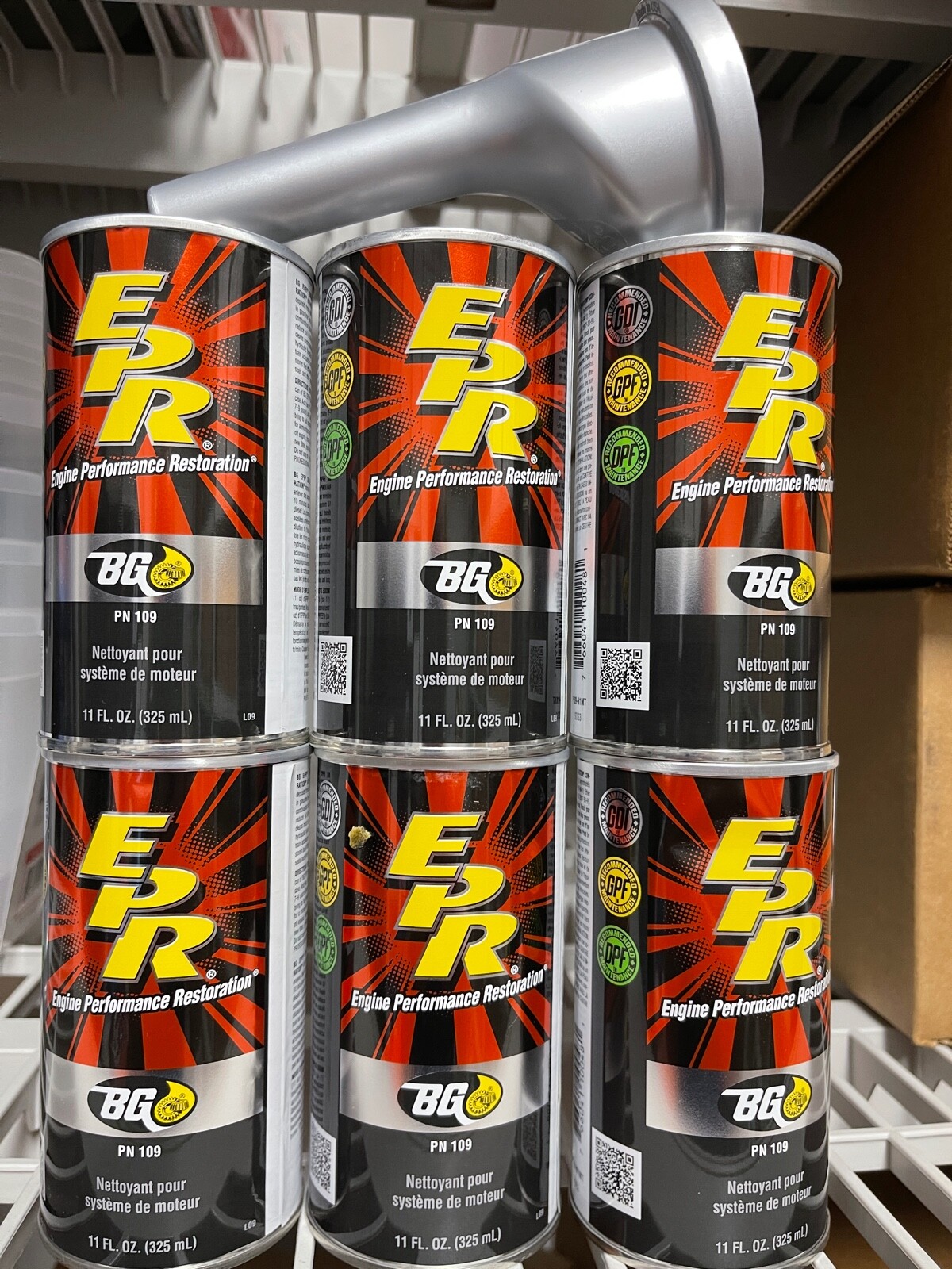 6 CANS BG EPR Engine Performance Restoration PN109 PLUS FUNNEL FAST ...