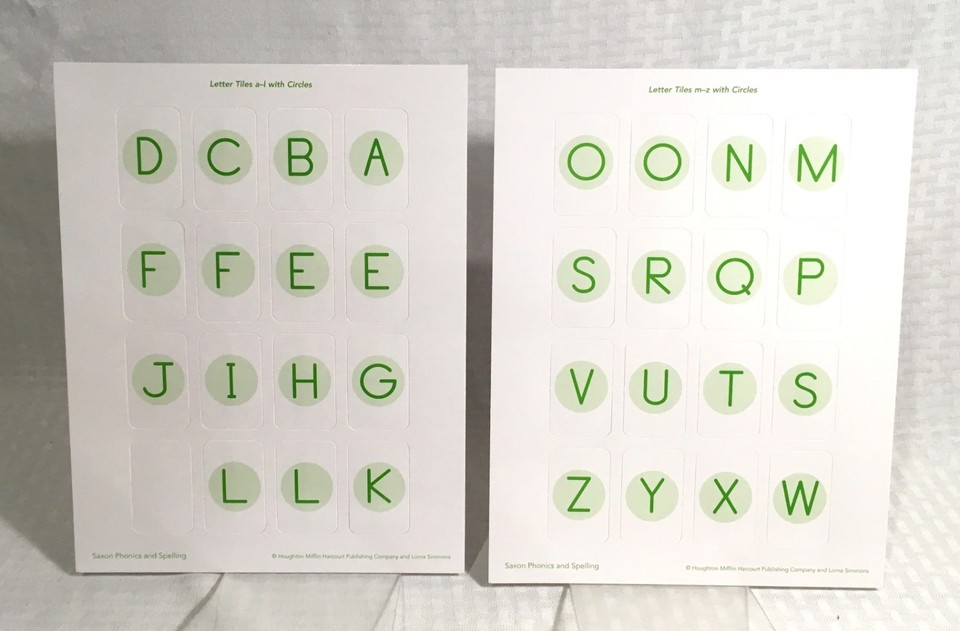LOT OF 5 SAXON PHONICS & SPELLING LETTER SETS / ALPHABET TILES / 4 ...