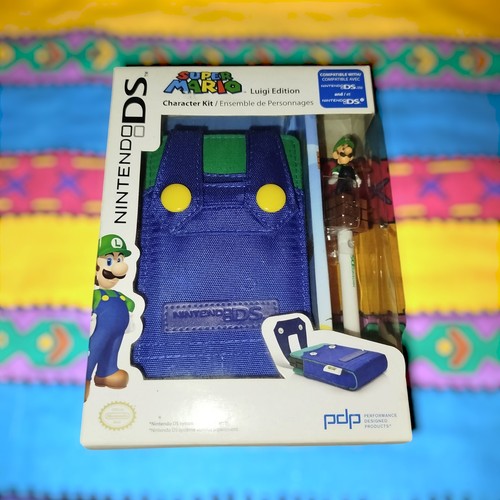Nintendo 3DS DS DSi Lite Luigi Overall CASE + STYLUS Soft Cover Super ...