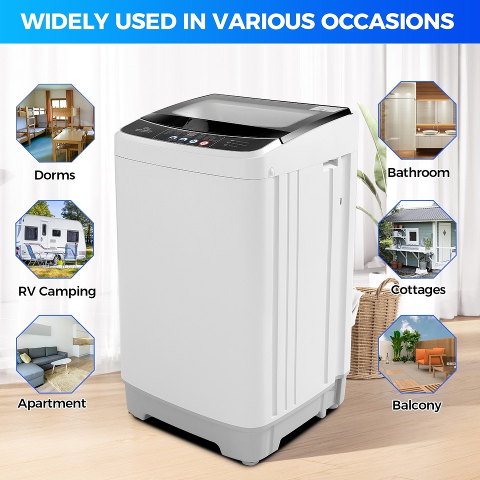 20/17.8lbs Capacity Portable Washing Machine Full-Automatic Washer ...