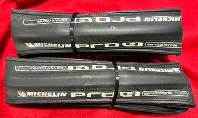 2 MIchelin Pro4 Service Course 700x23 C Road Racing Tire, Clincher ...