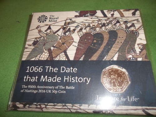 Battle of Hastings 1066 2016 Fifty Pence Coin 50p Royal Mint BUNC ...