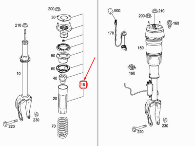 MERCEDES-BENZ GLE W166 Front Spring Strut Retainer A1663200526 NEW ...