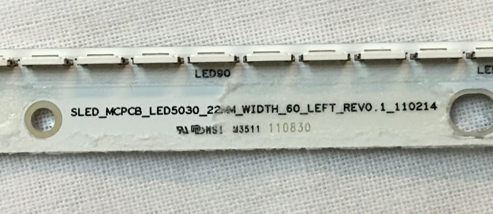 SAMSUNG UN60D8000 LEFT LED BACKLIGHT STRIP SLED_MCPCB_LED5030 | eBay
