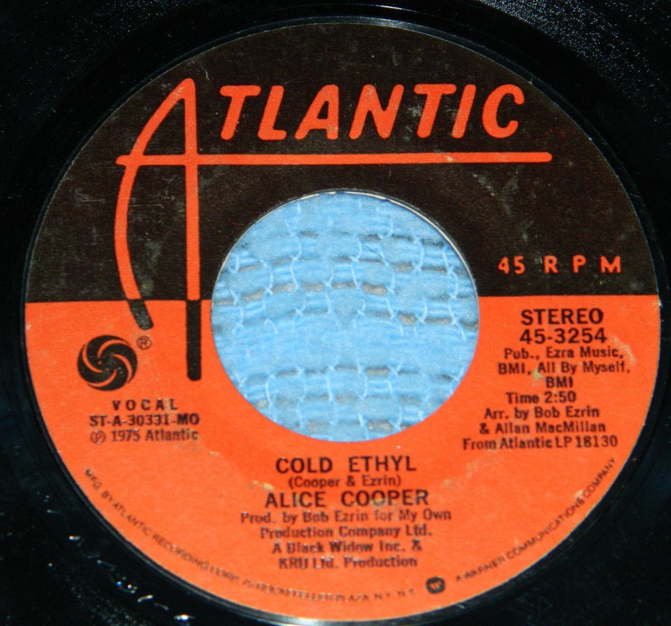 Alice Cooper on Atlantic Records / 45 RPM / Only Women / Cold Ethyl | eBay