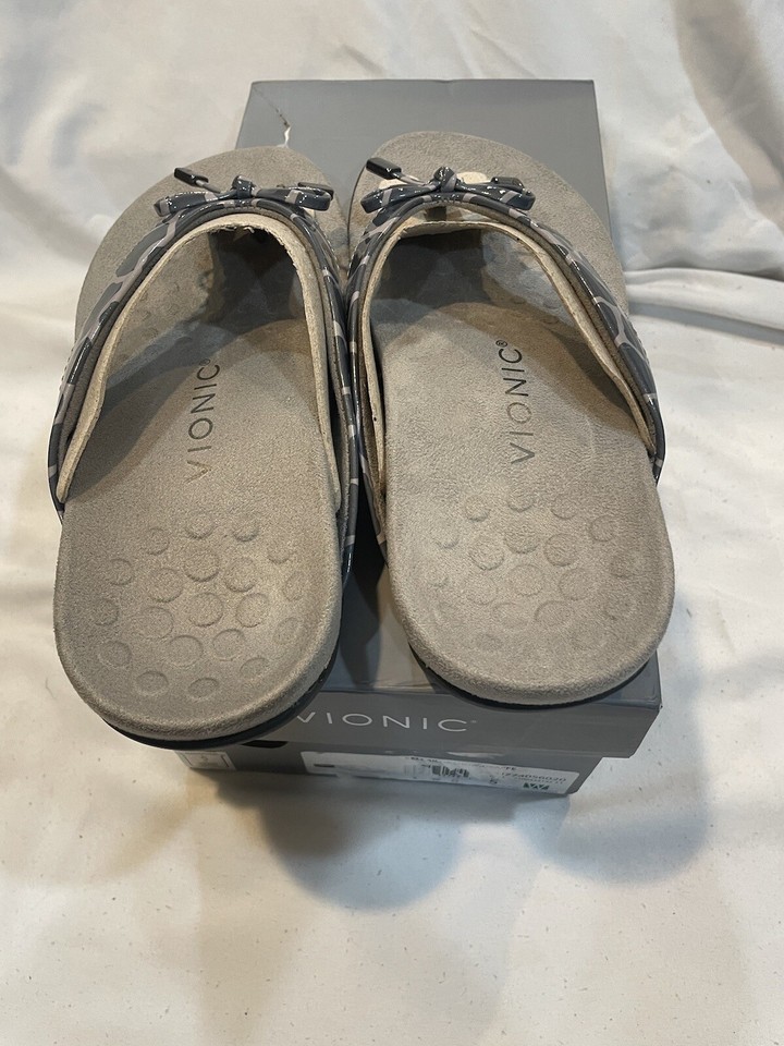 Vionic Bella II Flip Flop - Women's Orthotic Sandals Grey - 5 Wide | eBay