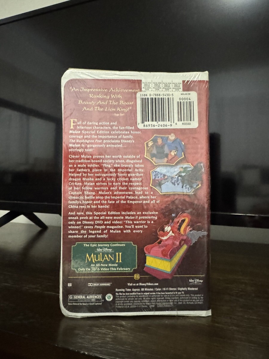Mulan Special Edition Vhs Ebay