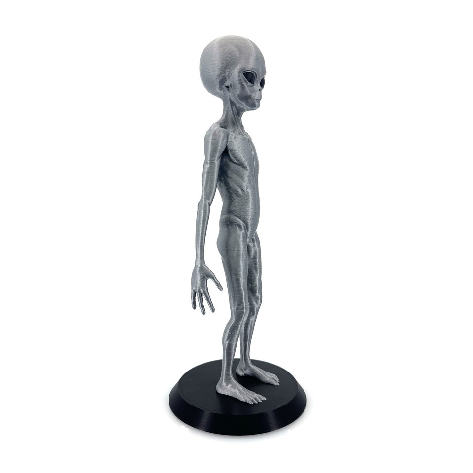 Grey Alien Figurine - 3D Printed Sci-Fi Extraterrestrial Figure, UFO ...