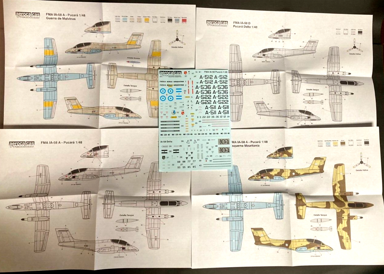 1/48 FMA IA-58 A PUCARA (48011) ARGENTINA AIR FORCE 4 versions | eBay