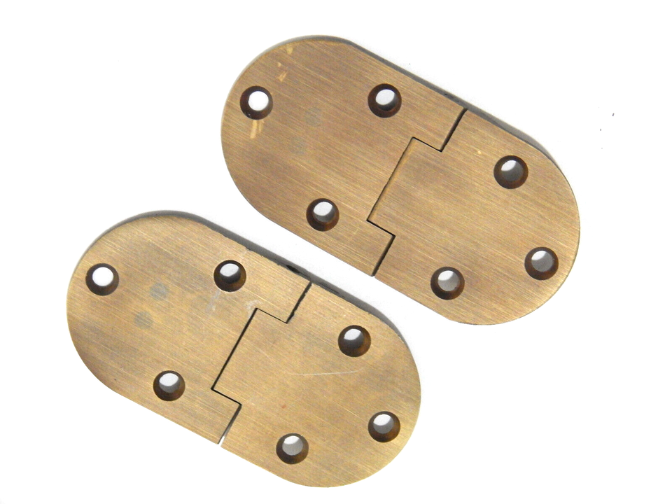 Butler Tray Table Hinge Round Edge Antique Brass Pair | eBay