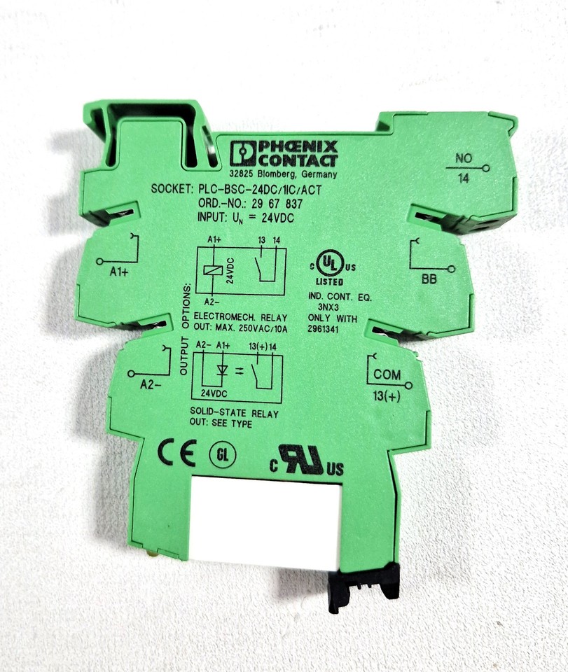 Modulo Relè Phoenix Contact PLC-RSC-24DC/1IC/ACT 2967604 VB Con 4 Pezzi ...