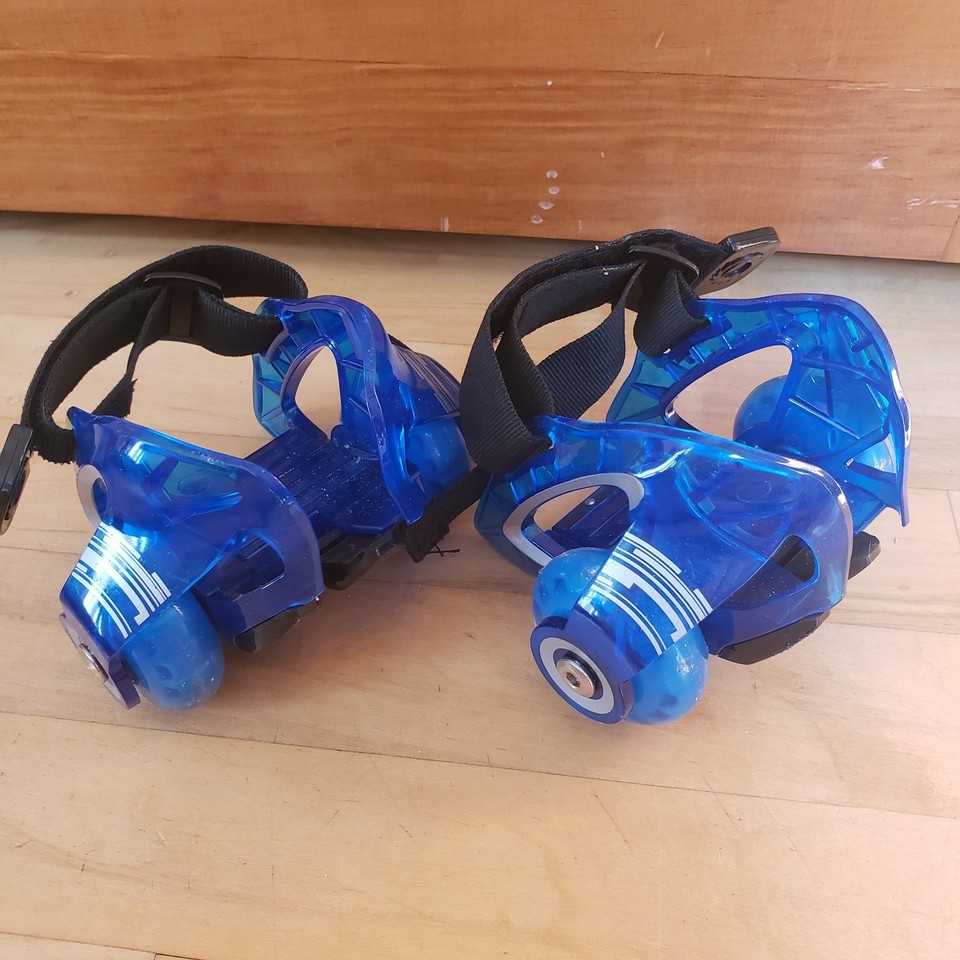 Razor Jetts DLX Heel Wheels Blue Adjustable Strap Skates | eBay