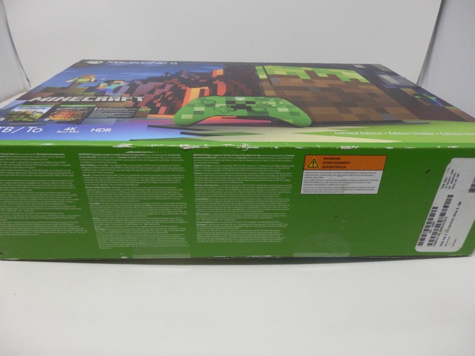 Xbox One S Minecraft 1TB Special Edition BOX ONLY With Cardboard ...