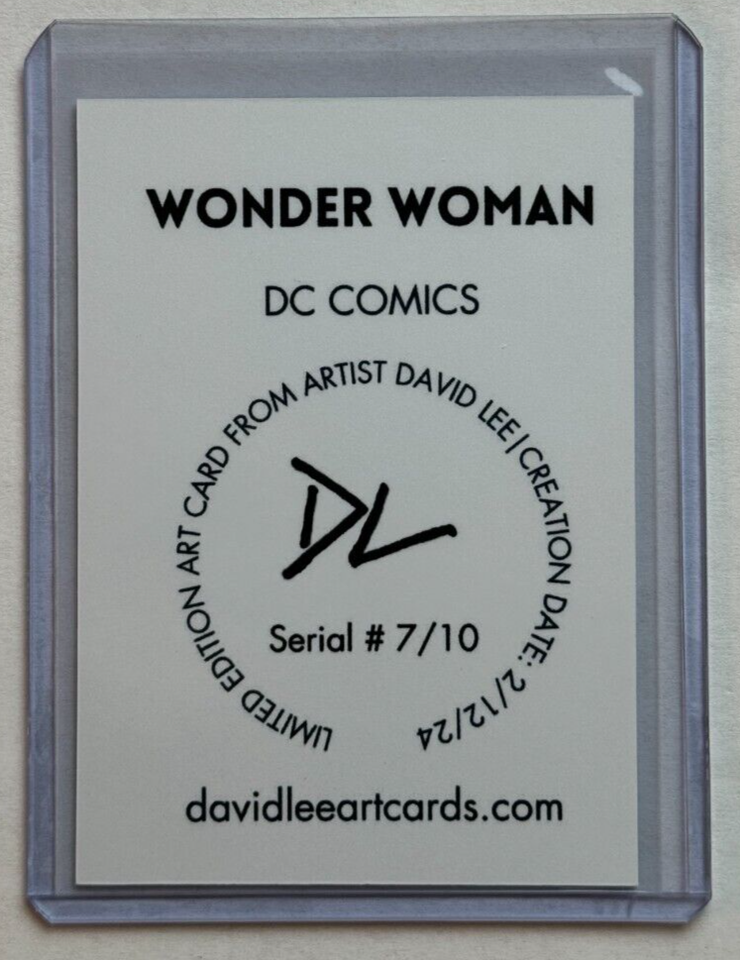 Wonder Woman Limited Edition Artist Signed DC Comics Trading Card 7/10 ...