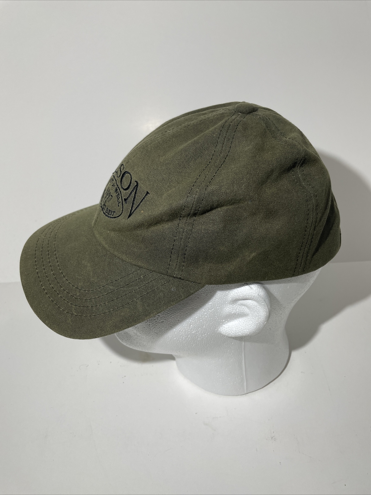 Filson Ottergreen Tin Cloth Waxed Baseball Cap Hat *S… - Gem