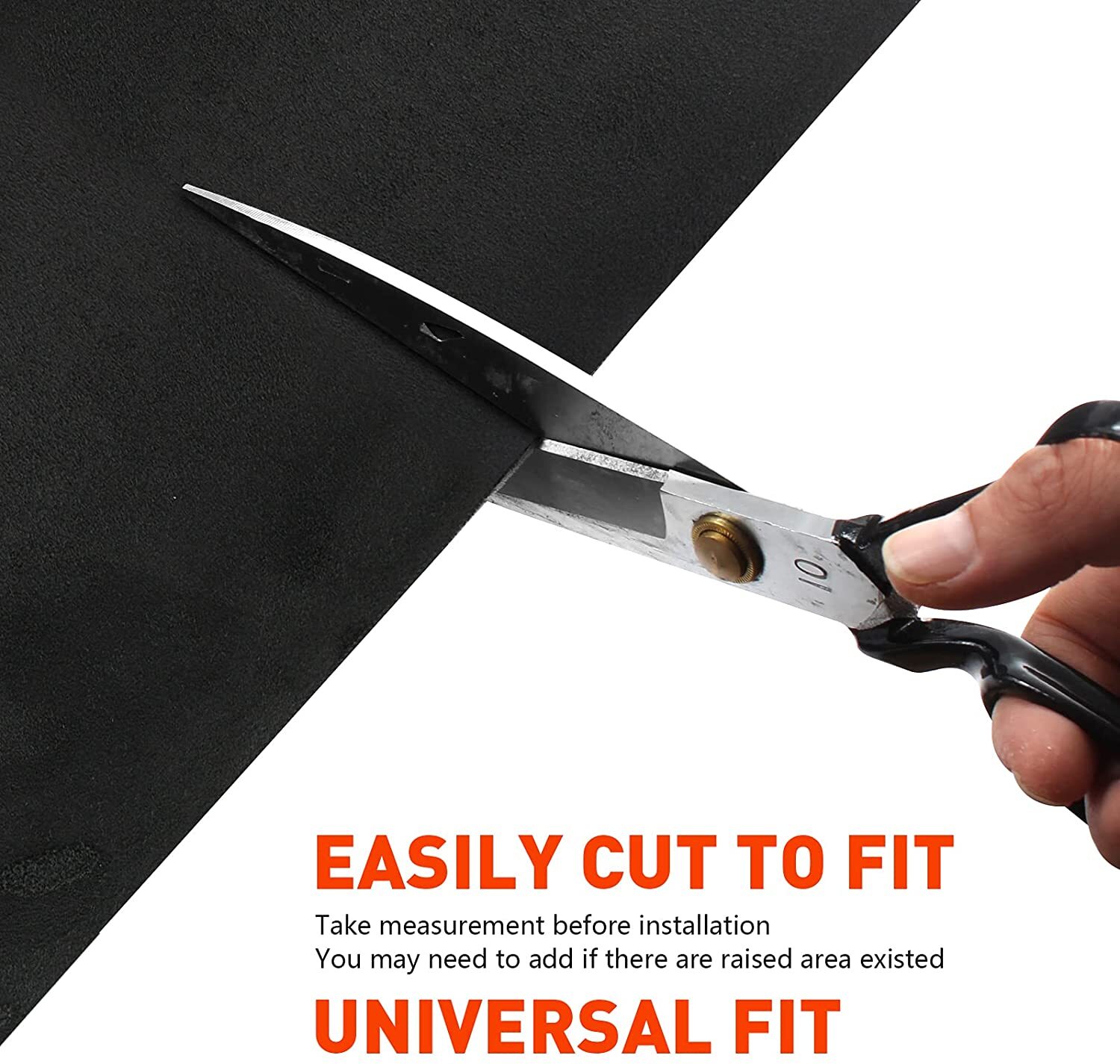 2M X 1.5M Black Headliner Fabric Sagging Headlining Replace Noise Heat ...