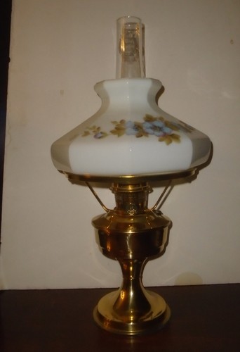 Aladdin Brand Model 23 Oil Lamp Floral Shade 23" Tall | eBay