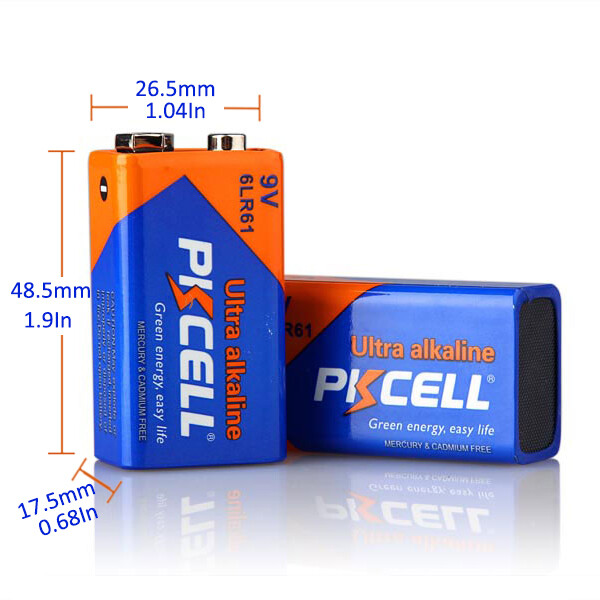 4pcs 9Volt Batteries 6LR61 EN22 PP3 9V Industrial Alkaline for Smoke ...