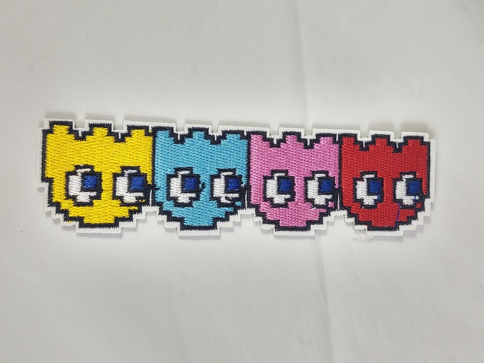 Pac-Man Ghosts Embroidered Patch Red Pink Blue Yellow Arcade Video ...
