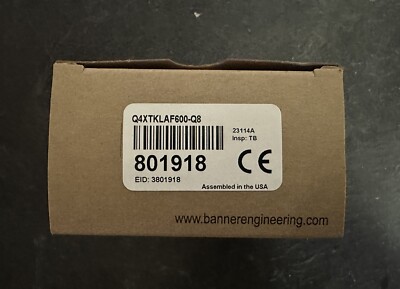 Banner Q4XTKLAF600-Q8 IO-Link Rugged Laser Distance Sensor 10-30VDC ...