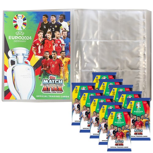 Match Attax UEFA EURO EM 2024 Germany - 1 Leere Sammelmappe + 10 ...