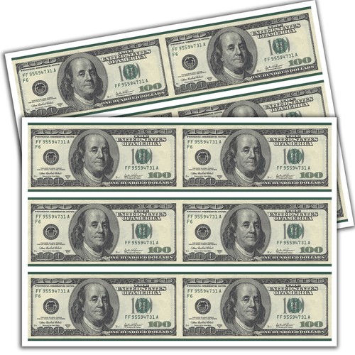 EDIBLE Dollar Bill Cake Strips Topper Birthday Party Wafer Paper Sheet ...