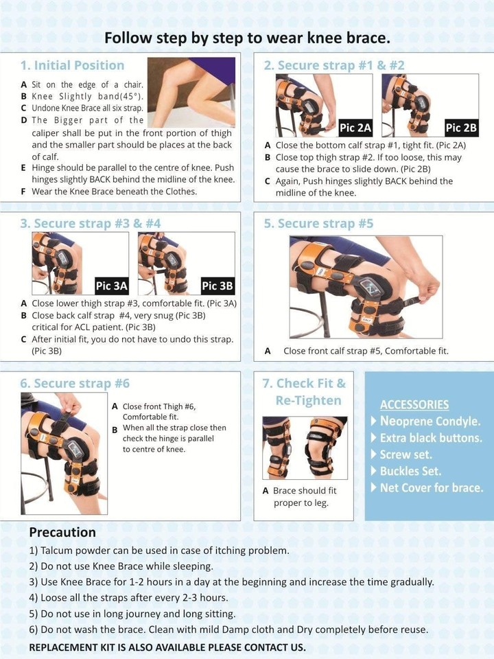 Z1 K2 Knee Brace for ACL Ligament Sports Injuries OA & Knee Pain for ...