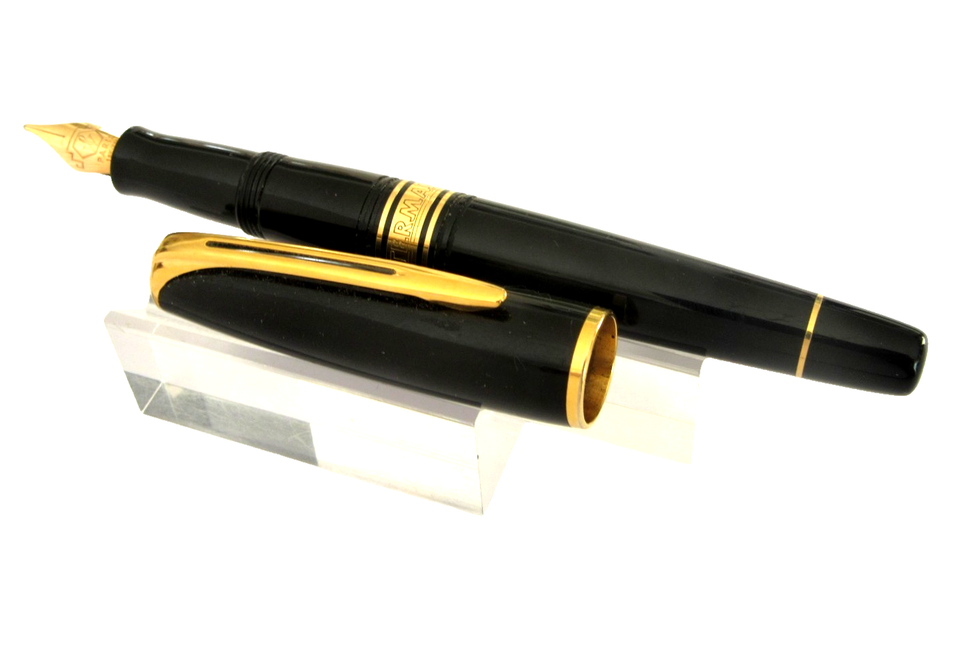 Prestige Fountain Pen Waterman Model Charleston Gold 18K Black Q264 | eBay