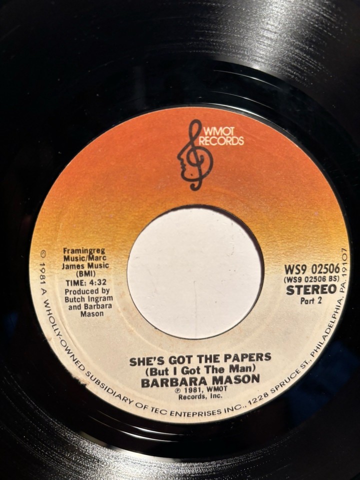 Barbara Mason “She’s Got The Papers (But I Got The Man)” WMOT 7” 45 ...