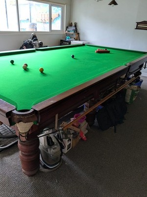 snooker table full size with balls and cues ,great quality table | eBay UK