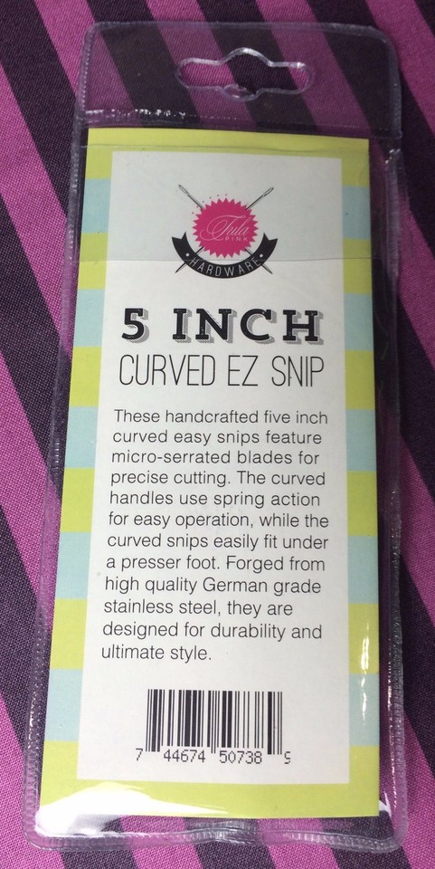 Tula Pink Hardware ~ 5 Inch Curved EZ Snip ~ Stainless Steel Snips ...