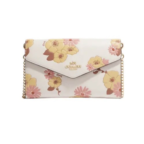 COACH ENVELOPE CLUTCH CROSSBODY BAG WITH FLORAL CLUSTER PRINT | eBay