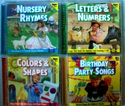 Lot Of 4 Kids Cds, Birthday Party Songs, Letters & Numbers, Nursery ...