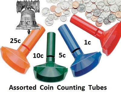 FAST WRAP Coin Counting Tubes Assorted Change Sorter Counter MMF ...